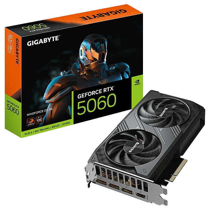 CARTE GRAPHIQUE – GIGABYTE – NVIDIA GEFORCE RTX 5060 WINDFORCE OC 8G ...